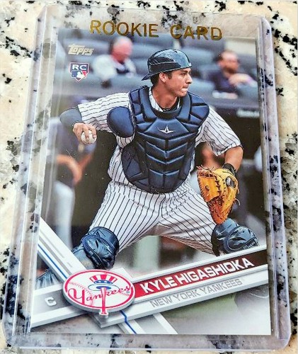 KYLE HIGASHIOKA 2017 Topps Rookie Card RC Logo Texas Rangers Higgy HR ...