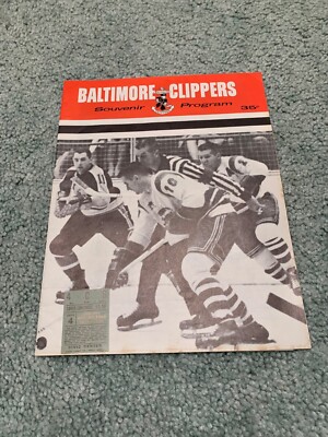 1963 Baltimore Clippers v Rochester Americans Hockey Program w/Ticket ...