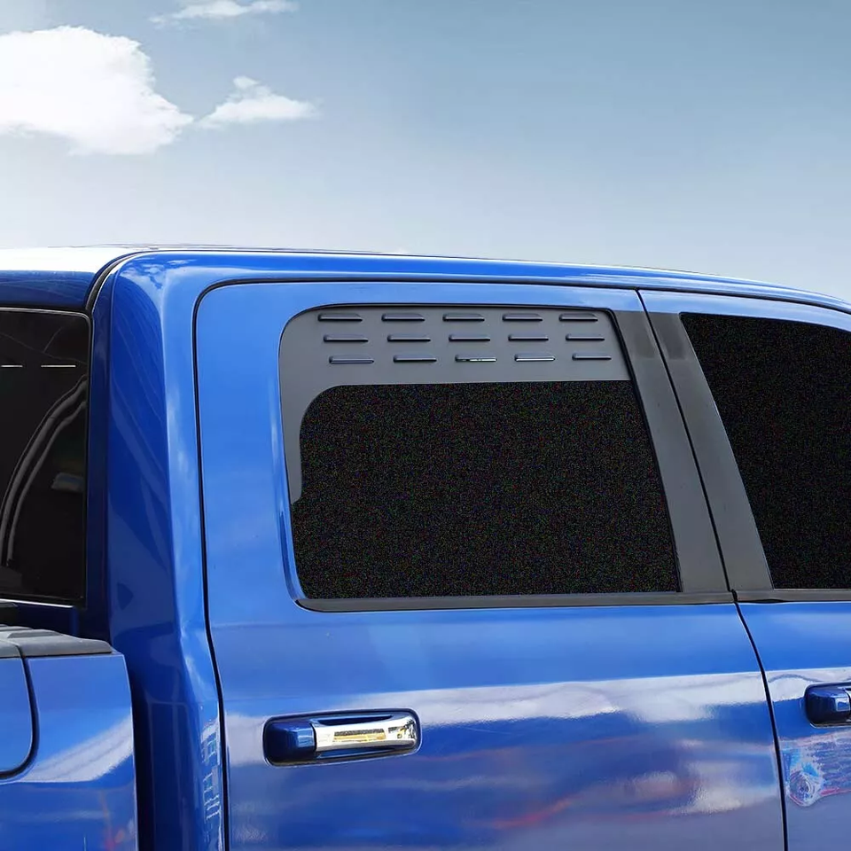 Black Rear Window Glass Louver Air Vent Blind Shutter Panel For RAM ...