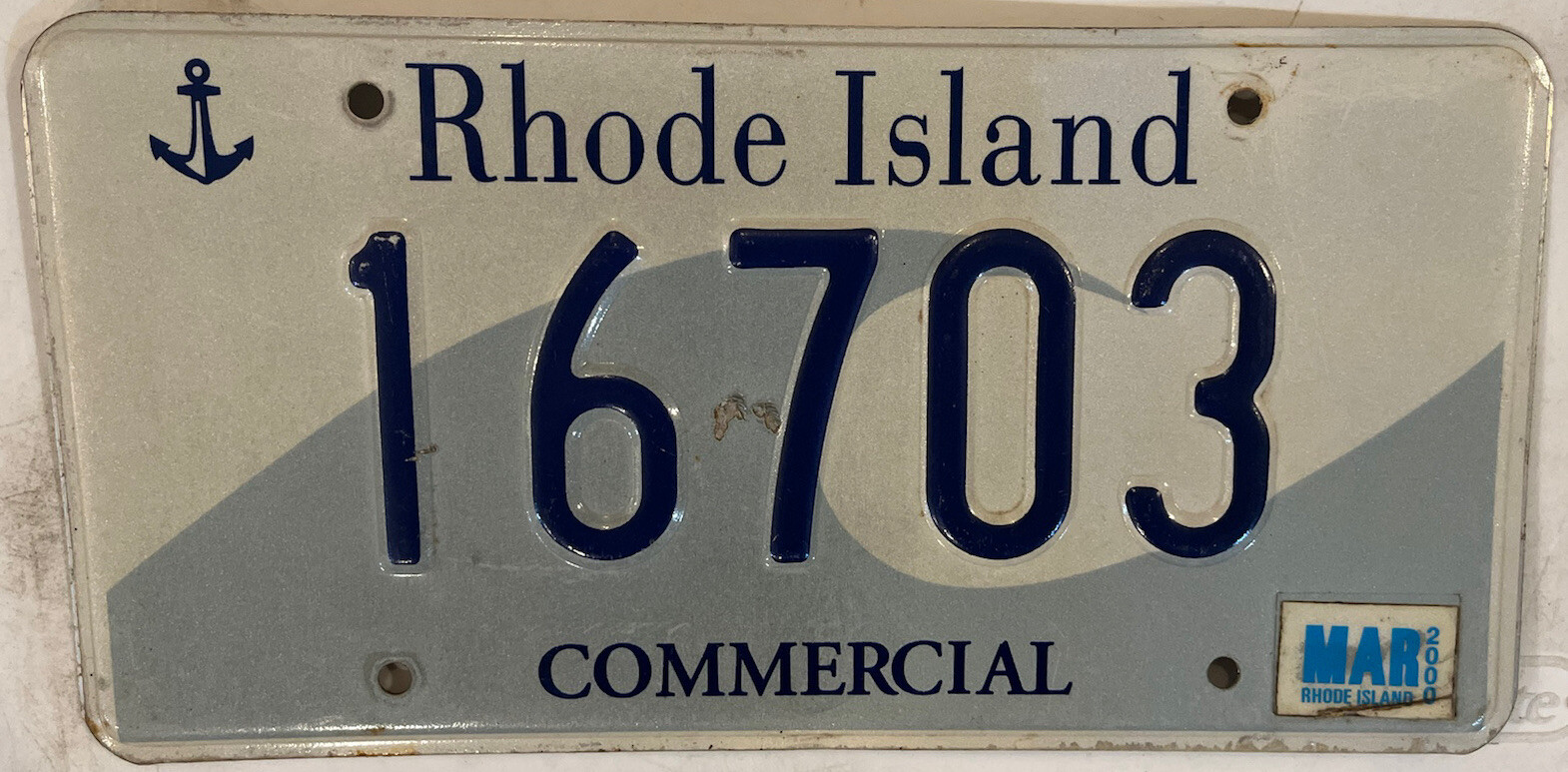 Rhode Island Commercial license plate 16 703 Ocean State Wave ...