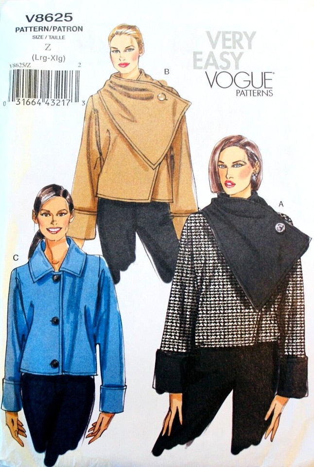 Vogue COAT JACKET CAPE Sew Pattern ~ U PICK! Misses & Plus Sz UC | eBay