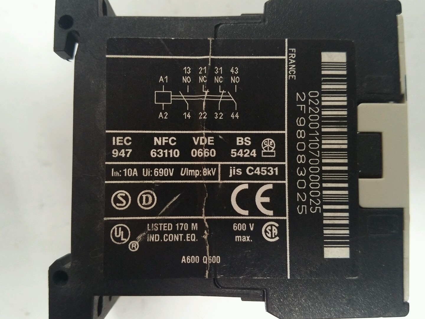 Telemecanique Control Relay (CA2KN22 F7) | eBay UK