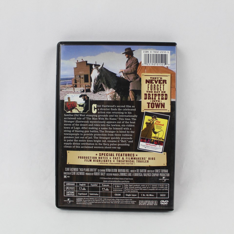 High Plains Drifter DVD 2003 Universal Western Collection Clint ...