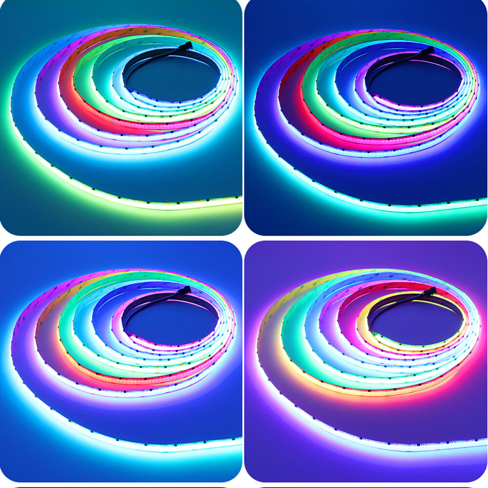 COB RGB LED Strip Addressable WS2811 IC Dream Pixel Color Flexible Tape ...