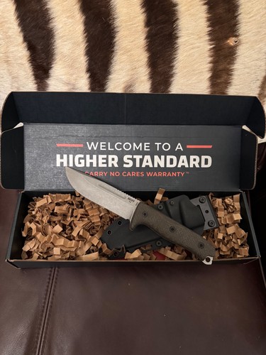 Reiff Vicon, Tactical Field Knife. MagnaCut, Stonewash, Green Canvas ...