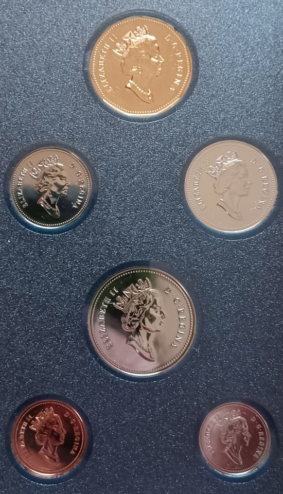 Canada Specimen Coin Sets Lot of 4 (1982 1984 1987 1990) Royal Canadian ...