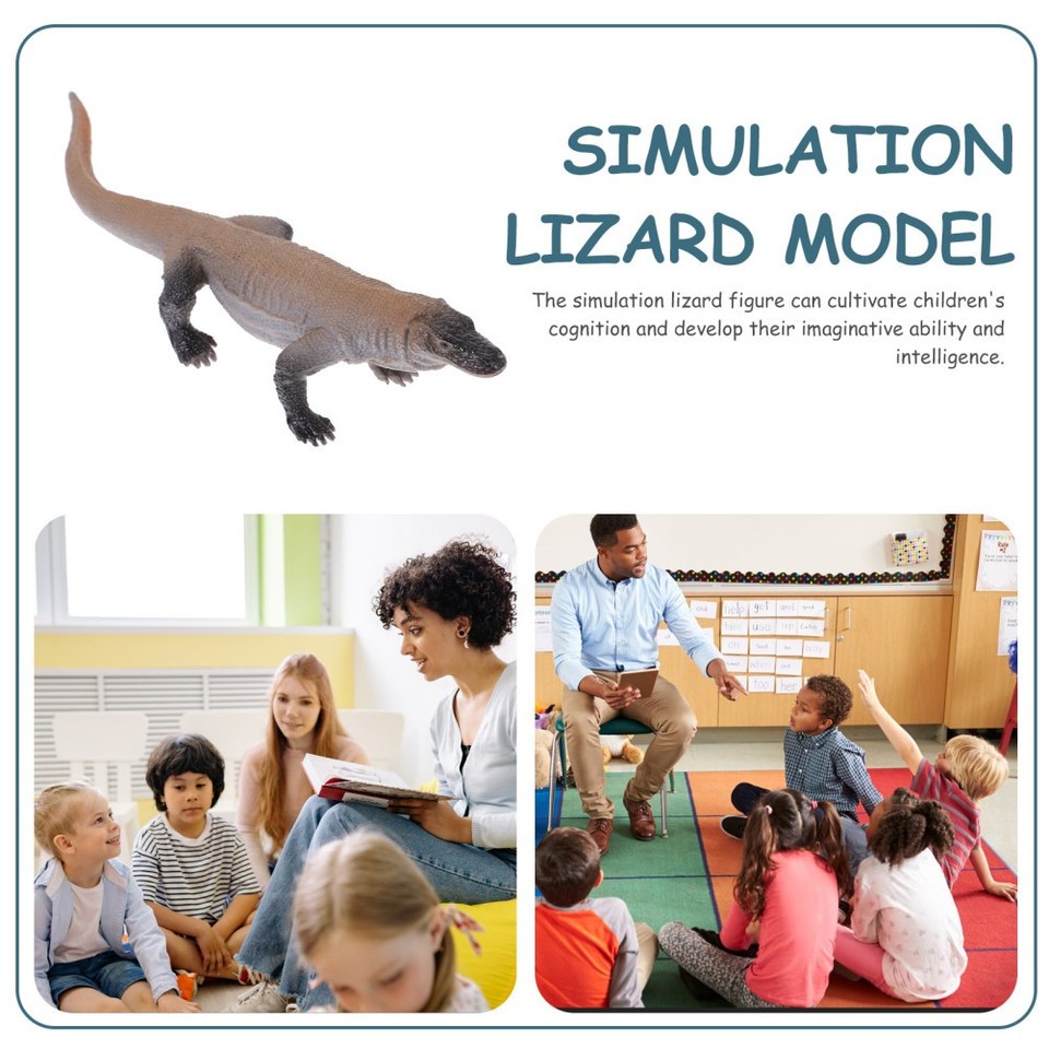Small Plastic Animal Figurine Realistic Lizard Model Simulation Reptile ...
