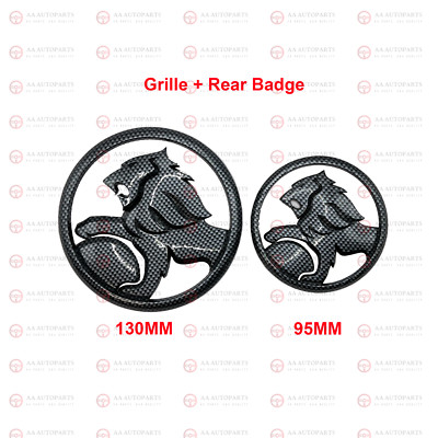 Carbon Fibre Front & Back Rear Badge Set Pair Holden Commodore VE VF ...