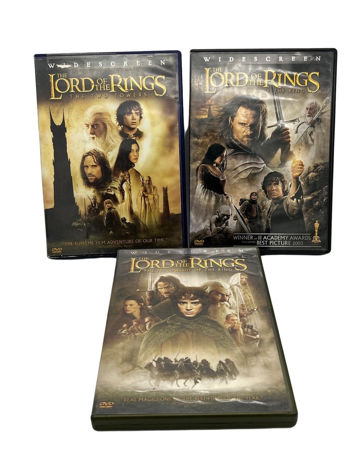 Lord Of The Rings DVD Trilogy Lot (3 DVD Movies)6 Discs Special ...