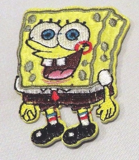 Nickelodeon's Spongebob Embroidered Patch 2 1/2 INCHES tall | eBay