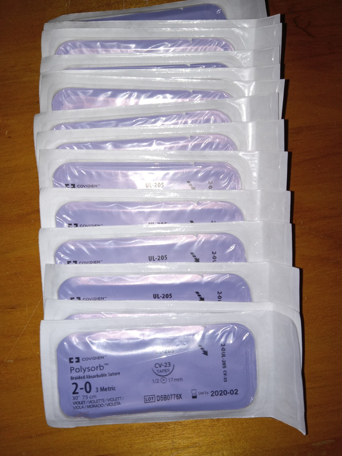 Practice Teaching Suture Kit, Lot of (44) Packets with attached Needles ...