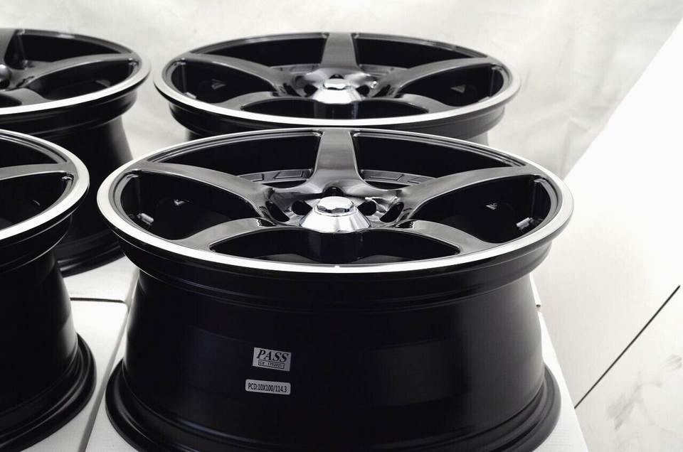 Kudo Racing Gekka 16x7 5x100 5x114.3 Black Wheels Rims Toyota Corolla ...