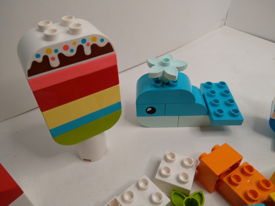 LEGO DUPLO 10909 Heart Box Toddler Basic Set 80 Piece Whale Duck ...