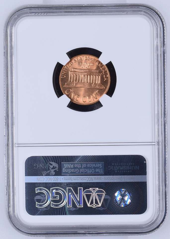 1968-D NGC MS65 RED Retained Scrap Dramatic RARE! Lincoln Memorial Cent ...