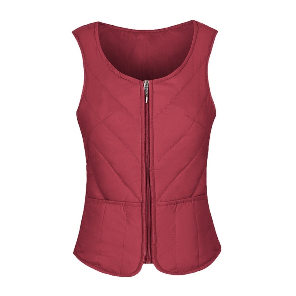 Women Duck Down Waistcoat Short Vest Coat Eiderdown Outerwear Warm ...