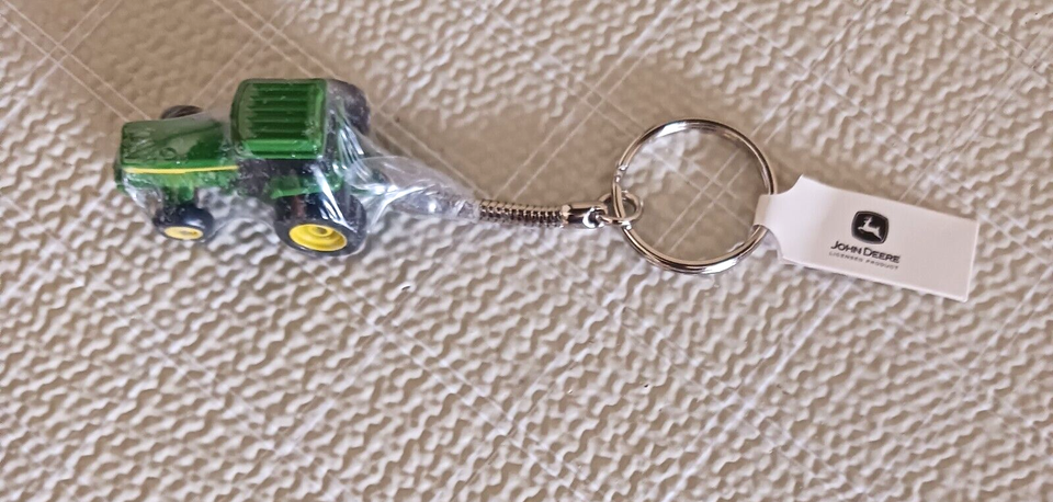 New John Deere Diecast Tractor Key Chain 1 1/2" UPC036881154631 | eBay