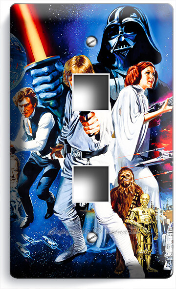 RETRO 1977 FIRST STAR WARS LUKE SKYWALKER LIGHT SWITCH OUTLET WALL ...