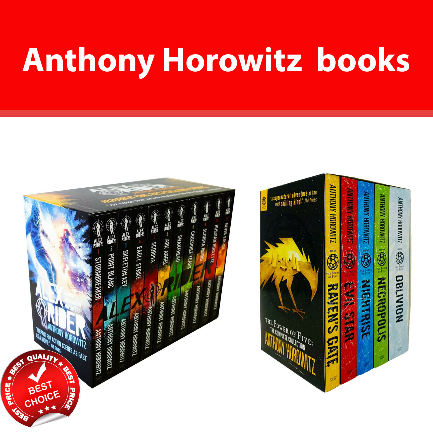 Anthony Horowitz Books Alex Rider & Power of Five Series | Variation ...