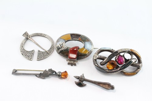 Mixed Grade Silver Antique Jewellery Scottish for Repair/Repurposing x ...