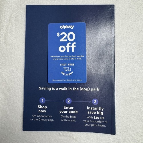 $20 Off Chewy.com of $49 or more First Order (exp. 05/31/25) Coupon | eBay