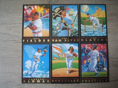 1993 Fleer Pro Vision Complete 6 Card Set Cecil Fielder Van Slyke ...