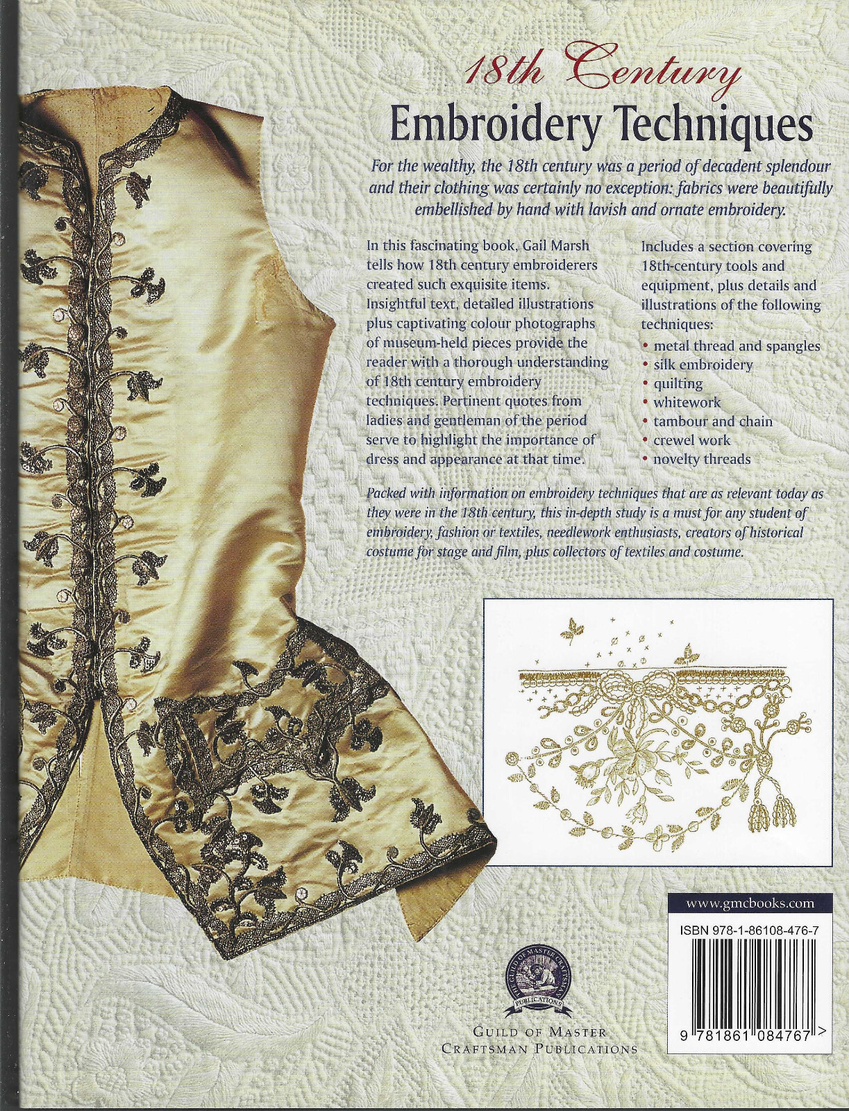 18th Century Embroidery Techniques by Gail Marsh | eBay