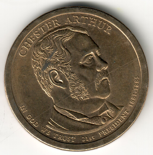 USA - 2012P - 1$ Presidential Coin - Chester Arthur - Rare - #10848 | eBay