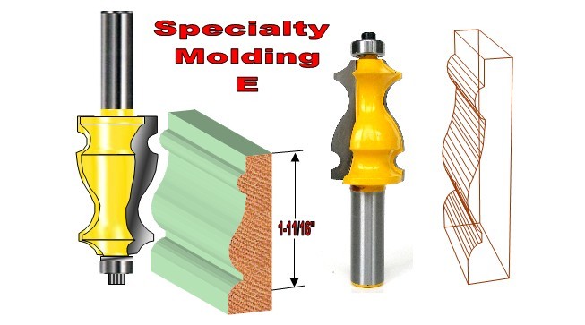 1 PC 1/2" SH Base Architectural Molding E Router Bit S | eBay
