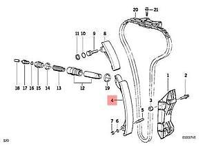 NEW BMW E24 E28 E34 E36 Z3 CHAIN TENSIONER TWIN CHAIN 1309945 ...