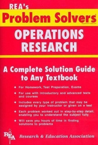 PROBLEMS SOLVERS Operations Research GUIDE TO ANY TEXTBOOK Rea's | eBay
