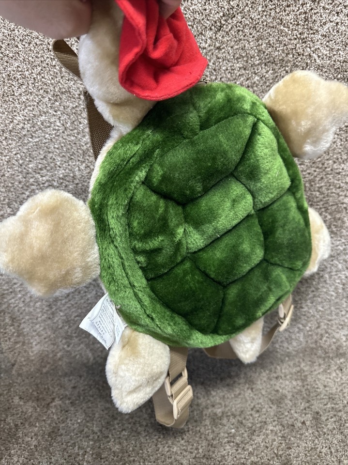 Vintage Gurilla Biscuit 1995 Plush Turtle Shell Backpack Bookbag Bag ...