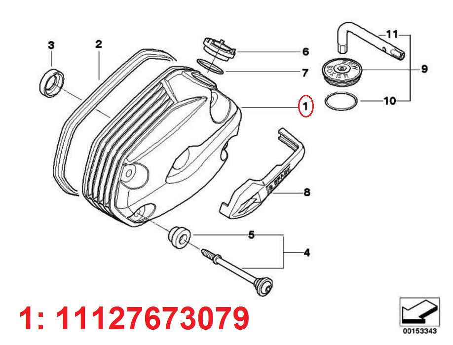 BMW R1200GS, R1200GS Adventure Silver Left & Right Valve Covers ...