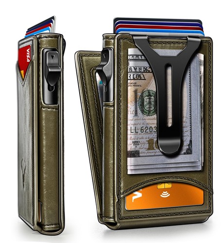 Men Wallet,Money Clip Wallet Slim For Gift Men 9 Cards-Metal Credit ...