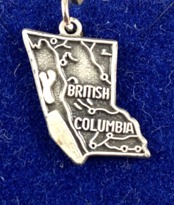 British Columbia Shaped Charm | Silver Plated | 3/4" x 3/8" | New Old ...