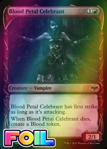 x1 Blood Petal Celebrant VOW MTG 303/277 FOIL SHOWCASE COMMON M/NM 1x ...