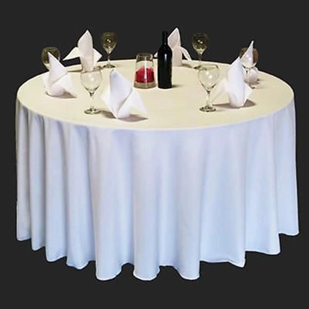 Round White Tablecloth