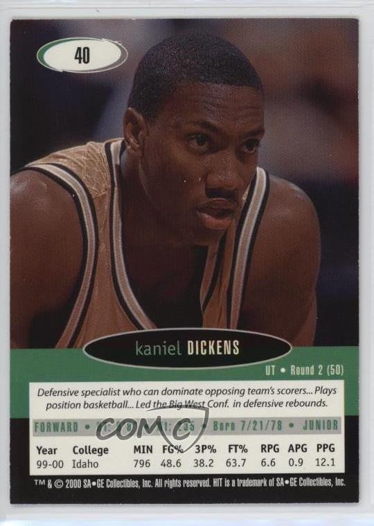 2000 Sage Hit NRG Kaniel Dickens #40 | eBay