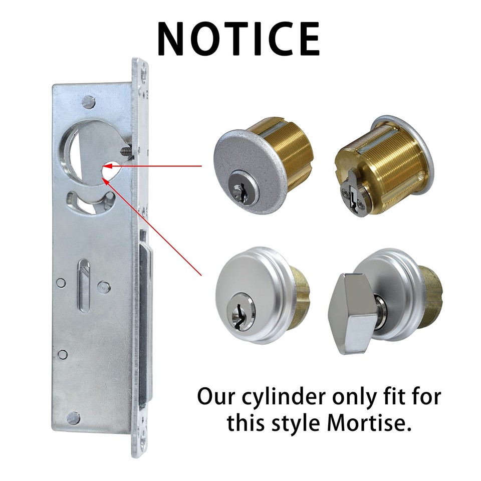 Brass Mortise Cylinder Lock，Commercial storefront Door Lock Mortise ...