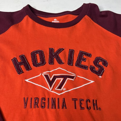 A4185 Virginia Tech Shirt Hokies VT Mens XL Orange Adult Football Spell ...