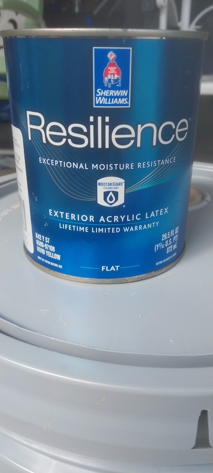 1 Quart RESILIENCE EXTERIOR ACRYLIC LATEX FLAT COLOR VIVID YELLOW | eBay