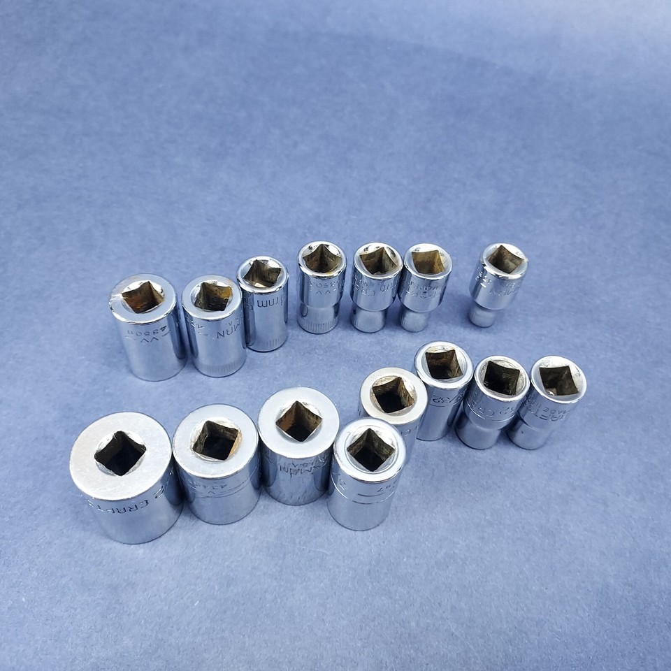 Craftsman 15 Pc Metric & Sae 1/4 Inch Socket Lot 6pt & 12pt V VV G | eBay