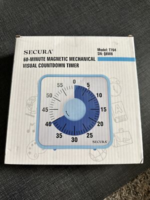 60 Minute Magnetic Mechanical Visual Countdown Timer MODEL: T764 IBY ...