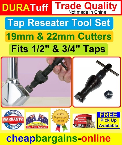 TAP RESEATER TOOL SET PLUMBERS TAP WASHER RESEATER TOOL TAPWARE REPAIR ...