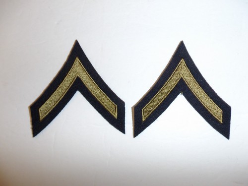 1067p WW 2 US Army & Air Force Private First Class PFC Chevrons OD pair ...