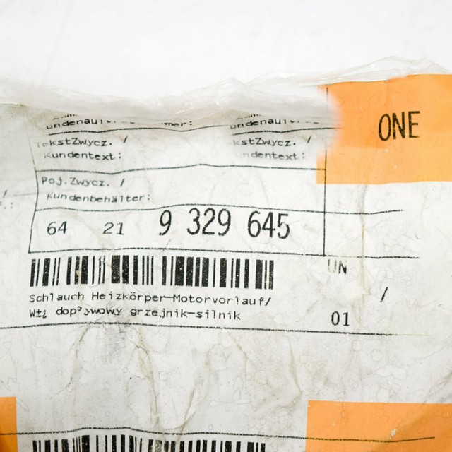 Genuine BMW Hose Heater-Engine 64219329645 / 64-21-9-329-645 OEM for ...