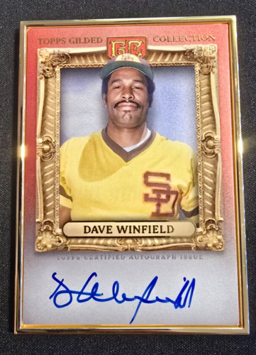 2024 TOPPS GILDED COLLECTION DAVE WINFIELD ROSE GOLD FRAMED AUTO 4/5 ...
