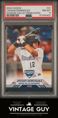 2022 Choice Hudson Valley Renegades #41 Jasson Dominguez PSA 8 Baseball ...