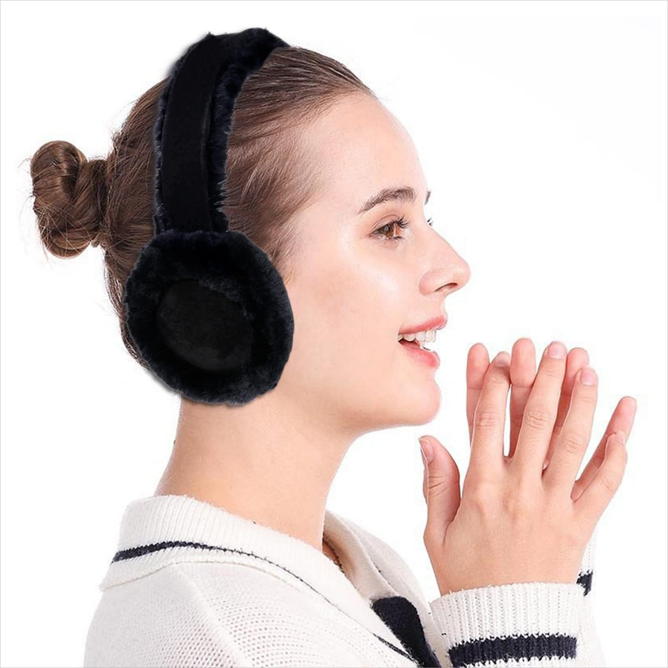 Wool Ear Muffs for Winter Women Men Fluffy Earmuffs Soft Cozy Ear ...