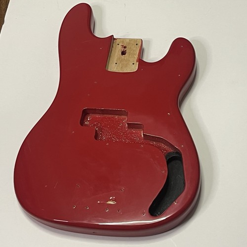 Vintage Unbranded Red Precision Bass Electric Guitar Body 90s Fiesta ...
