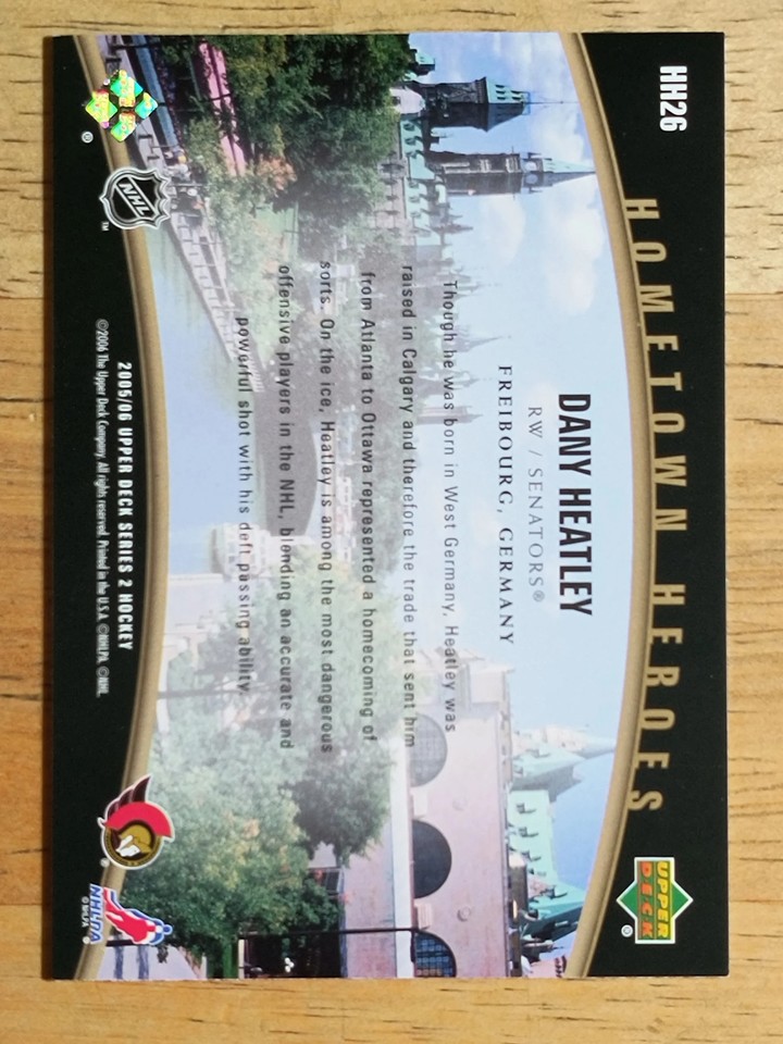 2005-06 Upper Deck Hometown Heroes #HH26 Dany Heatley | eBay